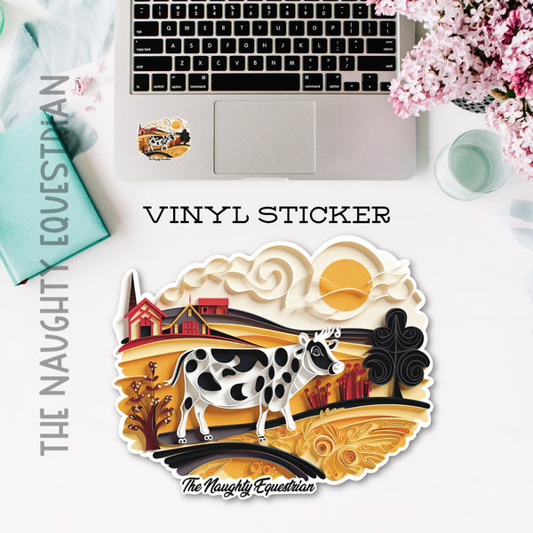 Farm Animals Cow Sticker, Western Decal – The Naughty Equestrian